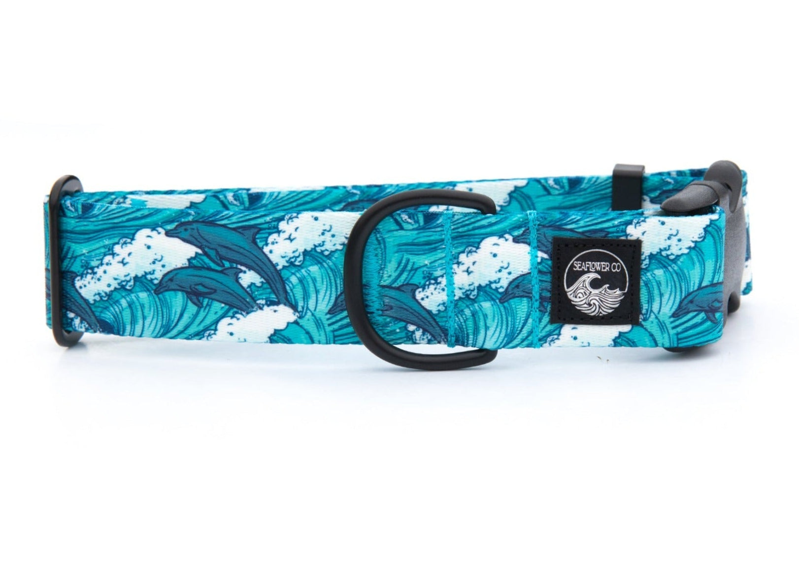 Dolphins Dog Collar | Stylish & Durable Pet Gear – SeaFlower Company